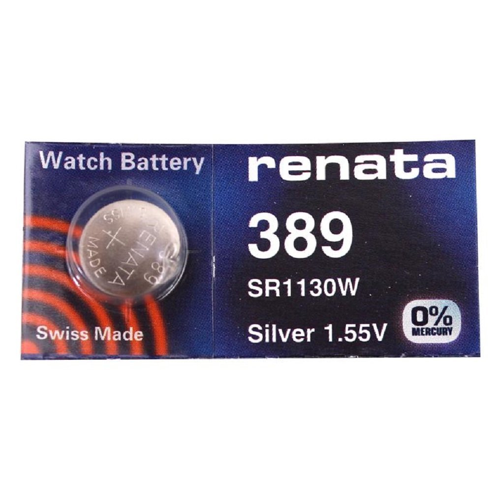 Renata Watch Battery Swiss Made Renata 389 or SR1130SW Or AG10 1.5V (2 Batteries, 389 or SR 1130 SW)