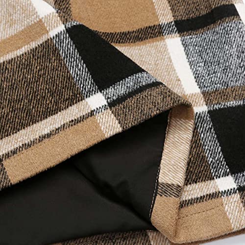 OutTop Plaid Skirts for Women, Womens High Waist Plaid Skirt Fall Winter Bodycon Pencil Wool Mini Skirts
