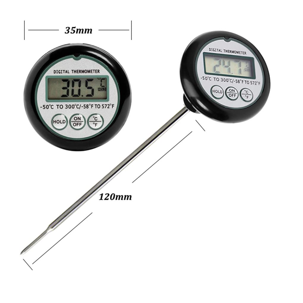 Digital Cooking Meat Thermometer 4.7 inch Long Probe Food Thermometer for BBQ, Grilling, Milk, Coffee Deep Frying, Instant Read Kitchen Thermometer