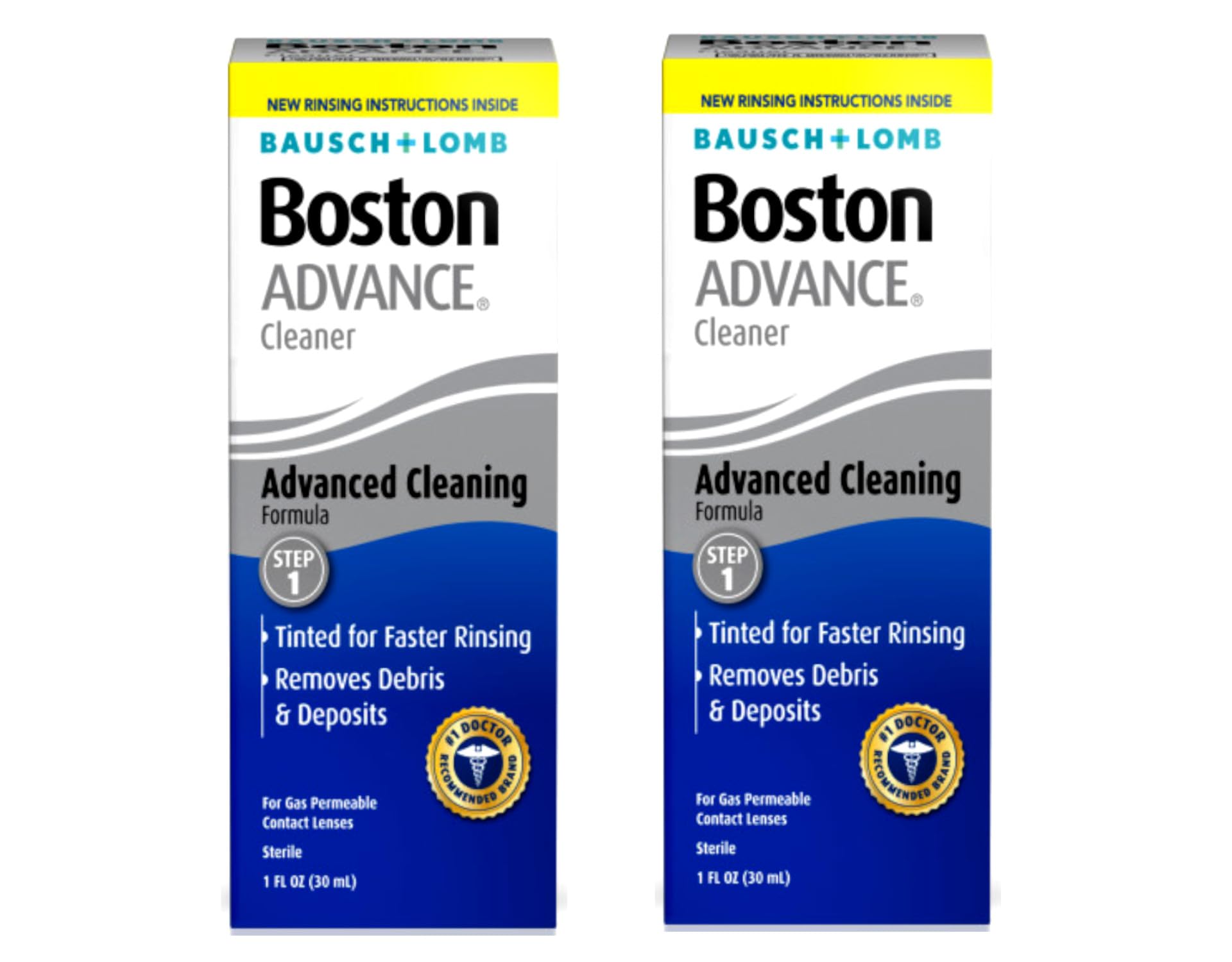 Boston Cleaner for Rigid Gas Permeable Contact Lenses, Advance Formula, 1-Ounce Bottles (Pack of 2)