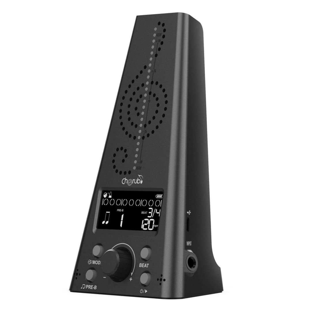 Cherub WMT-230 Rechargeable Metro-Tuner, Electronic Metronome