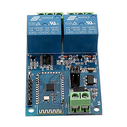 DC12V 2 Channel Bluetooth Relay IOT Smart Home APP Remote Control Switch Module