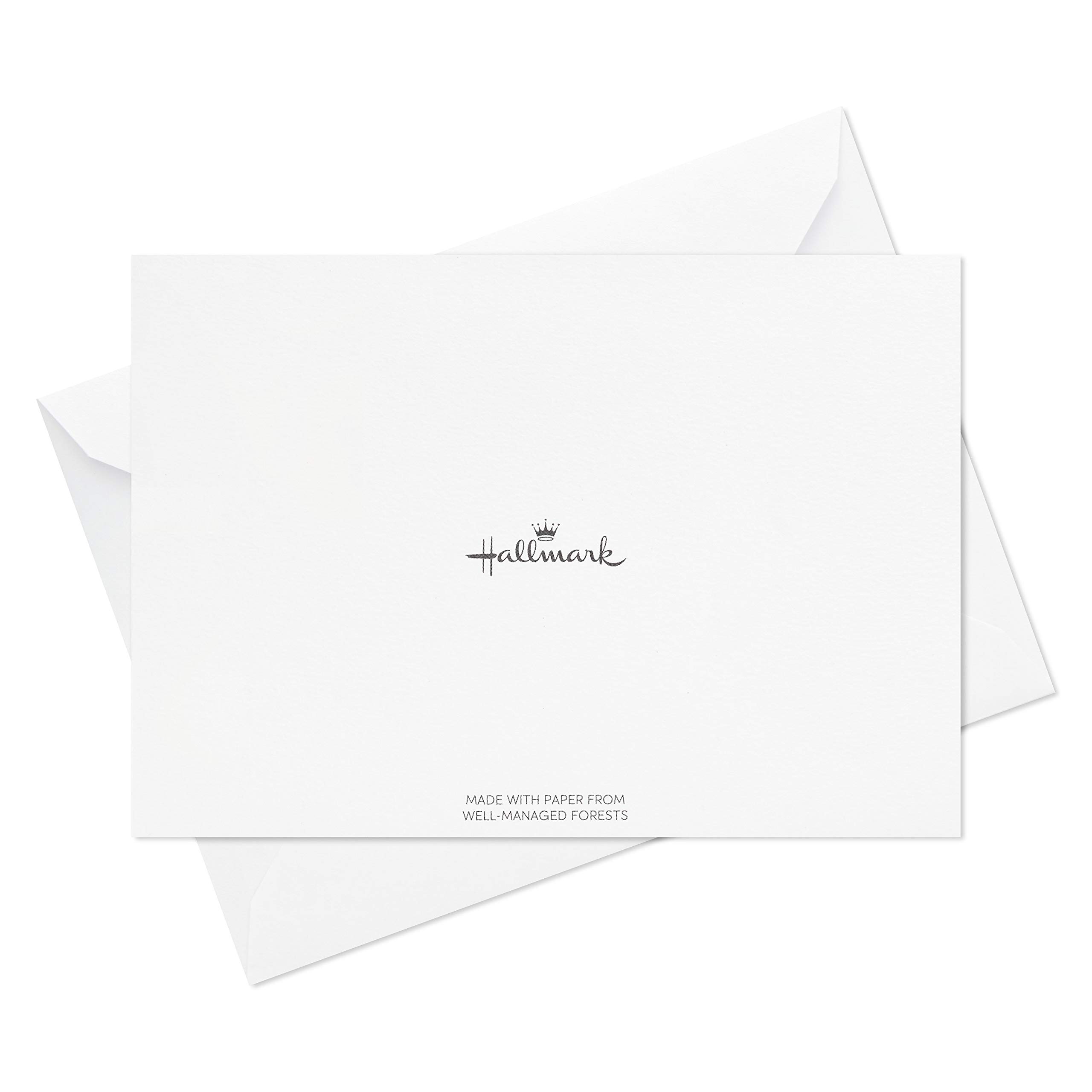 Hallmark Blank Cards Assortment, Geometric Silver Foil (40 Note Cards with Envelopes)