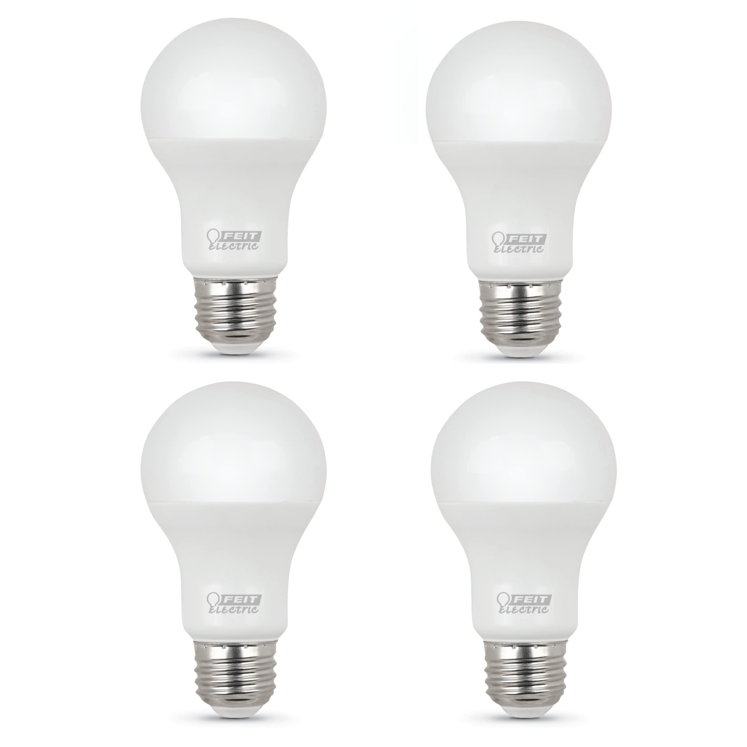 FEIT ELECTRIC A450/850/10KLED/4 4-Pack 40W Equivalent 5.5 Watt Non-Dimmable A19 LED Light Bulbs, 4.4" H x 2.35" D, 5000K Daylight, 4 Piece