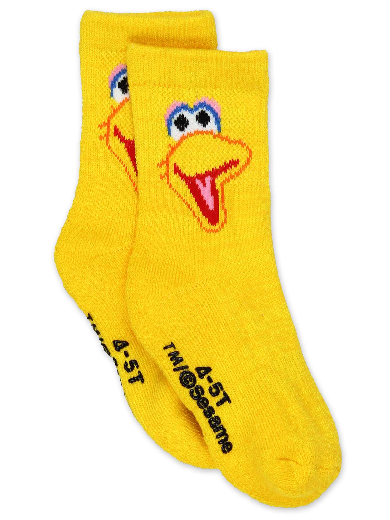 Sesame Street Elmo Baby Toddler Boys Girls 6 Pack Crew Socks with Grippers (2-3T, Multicolor)