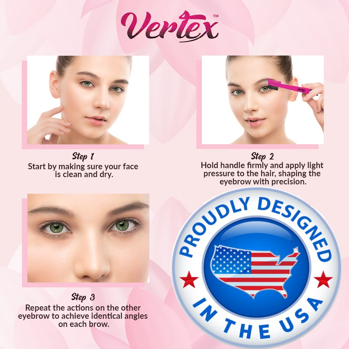 Eyebrow Brush Pencil Comb Kit - Duo Spoolie Thin Angled Real Firm Bristles Filling Blending Definer Techniques For Tint Powder Brow Pomade Gel Makeup Combing Eye Lashes To Shape Eyelashes Growth
