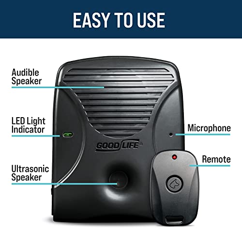 Good Life, Inc. Dog Silencer MAX | Stops Barking up to 300 ft. Away | Humanely Stop Barking Dogs | Automatic Bark Detection up to 75 ft. | Includes Remote Control | Dog Training Device