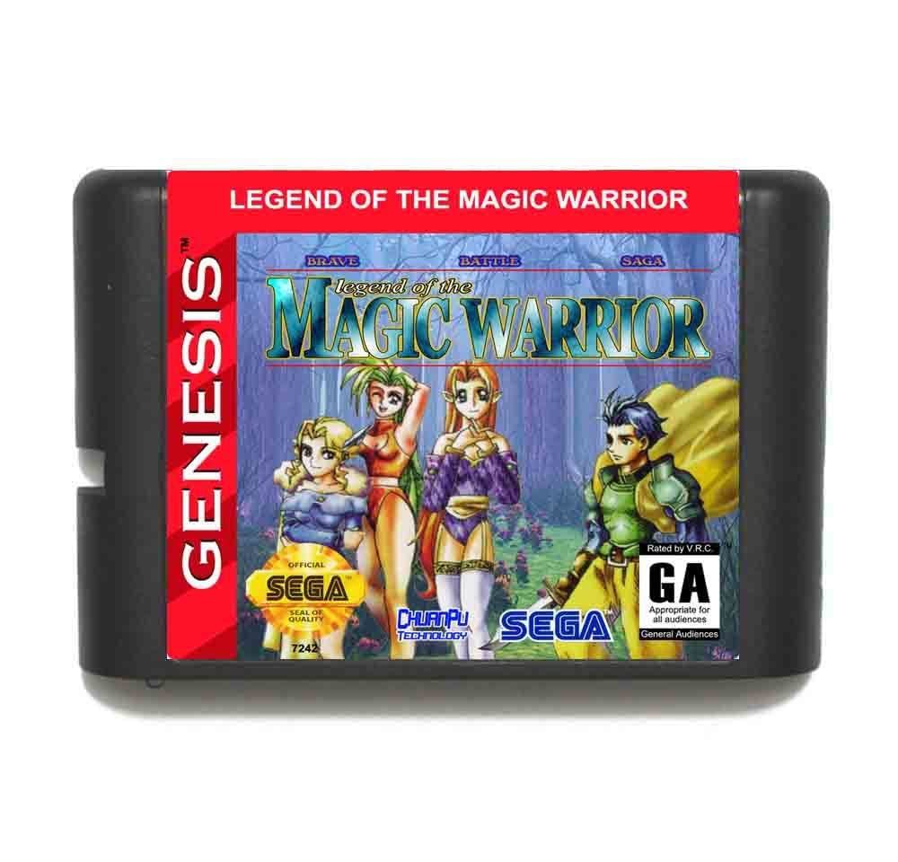 Brave Battle Saga Legend of the Magic Warrior 16 bit MD Game Card For Sega Mega Drive For Genesis-NTSC-U