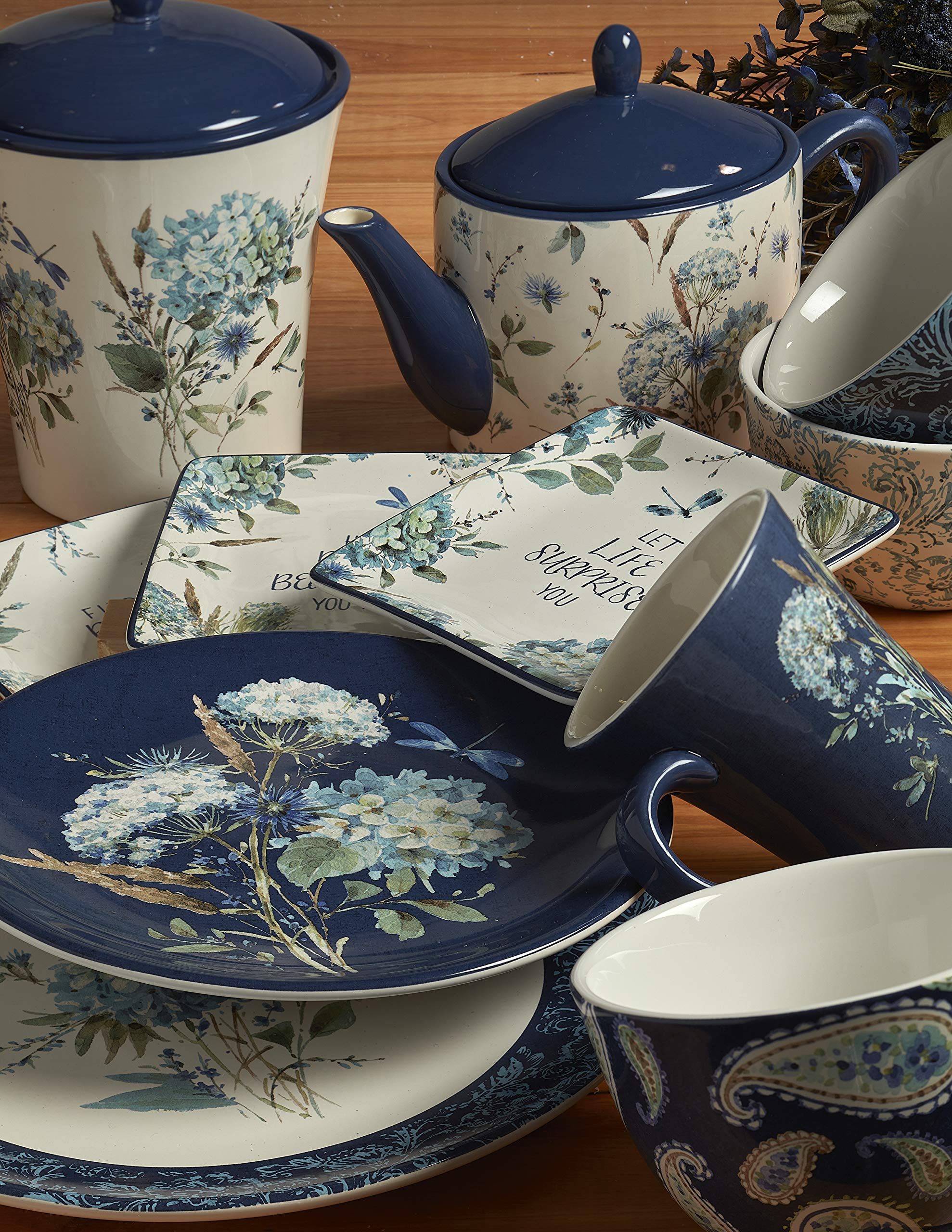 Certified International Bohemian Blue 24 oz. Soup/Cereal Bowls, Set of 4, Multicolor