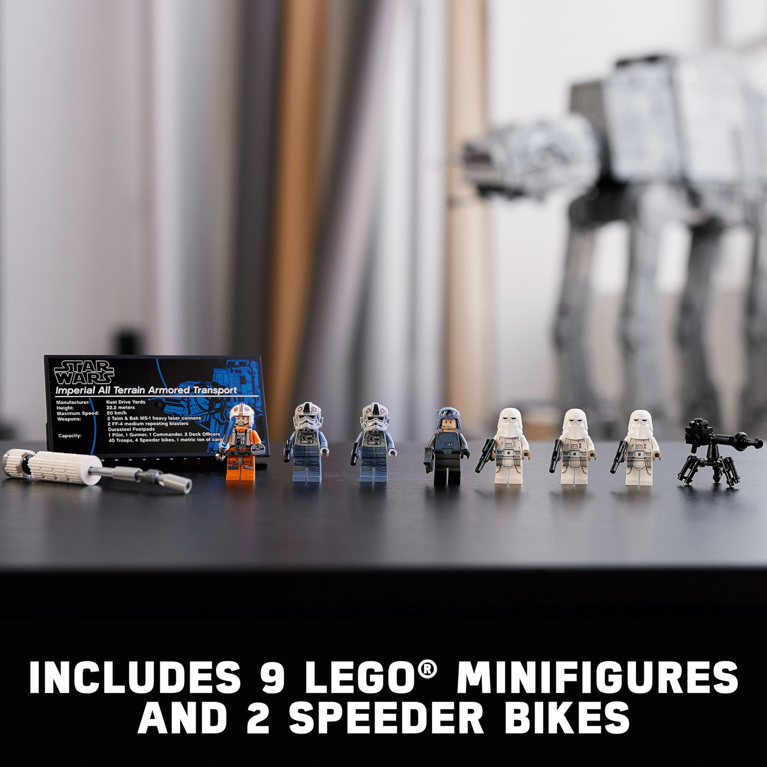 LEGO Star Wars at-at Walker 75313 Buildable Model - Collectible Set for Adults, Ultimate Build and Display Set, 9 Minifigures Including General Veers, Luke Skywalker, Snowtroopers and at-at Drivers