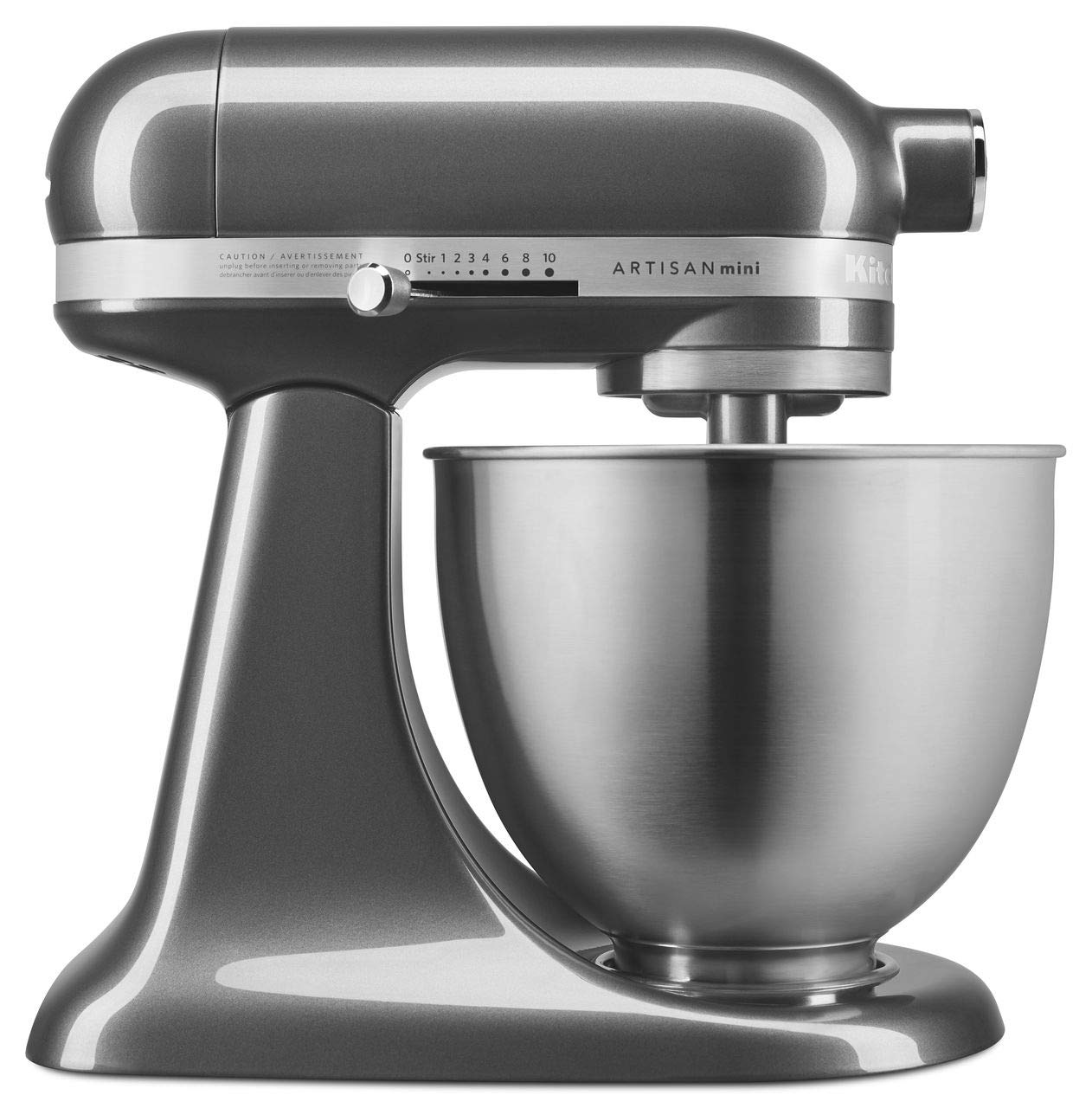 KitchenAid KSM3311XQG Artisan Mini Quart Tilt-Head Stand Mixer, 3.5 Qt, Liquid Graphite
