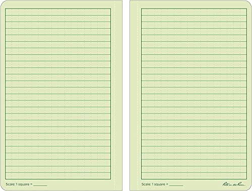 Rite In The Rain Weatherproof Tactical Field Notebook, 4 5/8" x 7", Green Cover, Universal Pattern with Reference Materials (No. 980), One Size (980L)