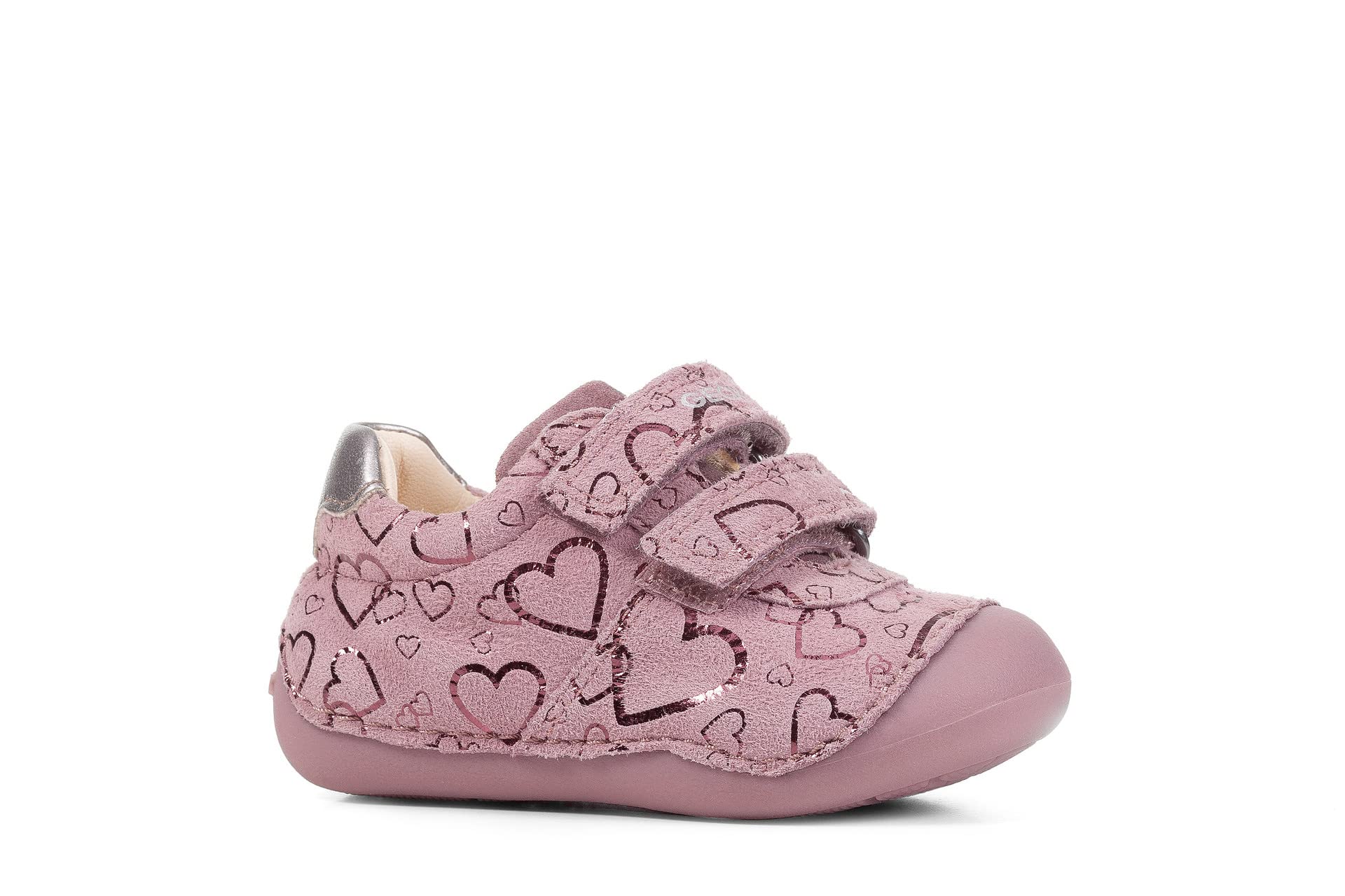 Geox TUTIMGIRL, Infant, DK Pink/Silver, 6.5