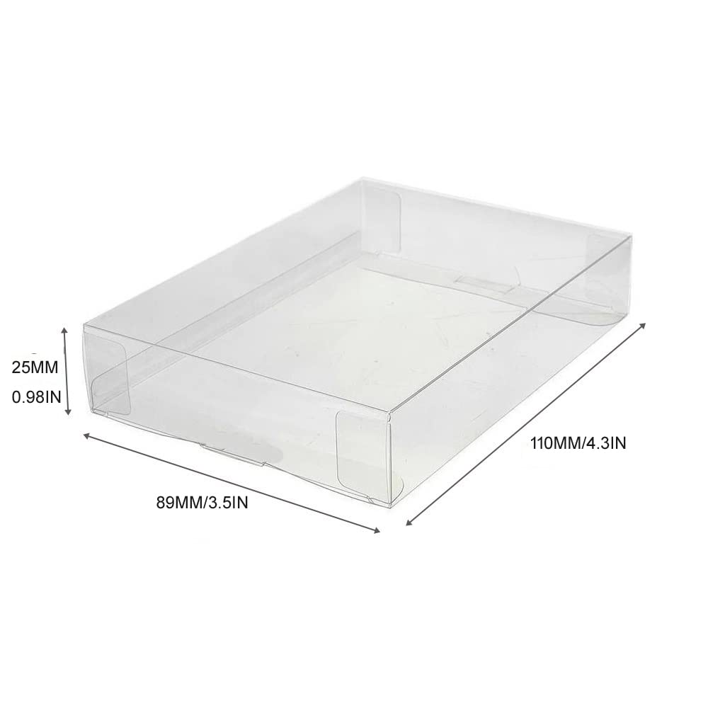 CHILDMORY 10PCS Protector Case Clear Plastic Protection Sleeve Display Box for ATARI Jaguar Cartridge