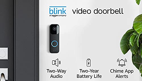 Blink Video Doorbell + 3 Outdoor (3rd Gen) camera system – Two-way audio, HD video, motion and chime app alerts and Alexa enabled – wired or wire-free (Black)