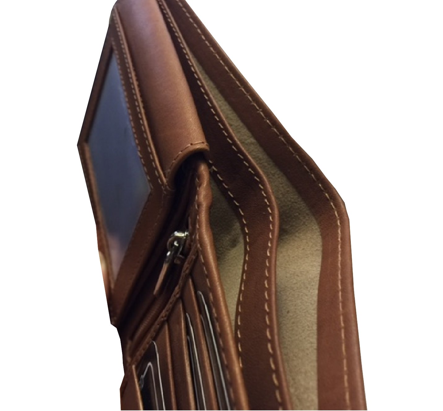 BMF Embroidered Genuine Leather Wallet Brown Authentic