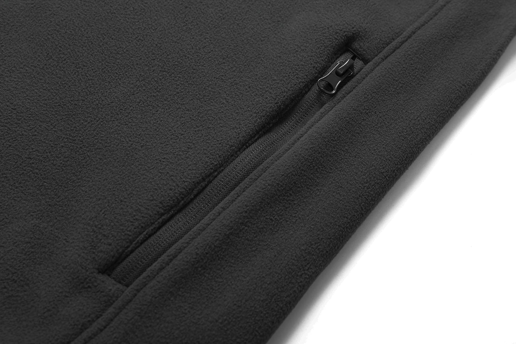 BenBoy Men's Fleece Vest Outdoor Sleevess Jackets Polar Soft Vest With Zip Pockets Warm Outerwear for Fall & Winter,MJ1058M-Black-L