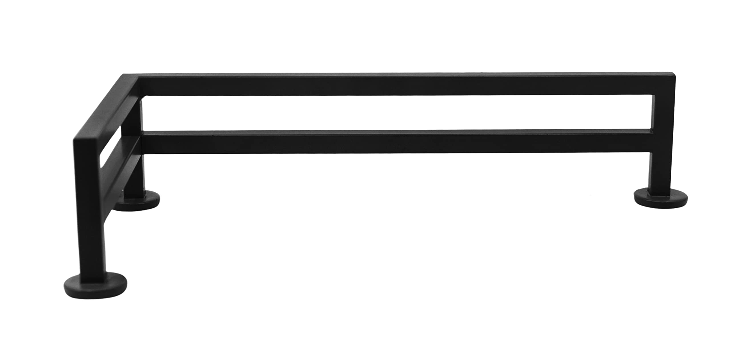 Teak Tuning Fence Style, L-Shaped Fingerboard Rail, 11" - Custom Designed by Teak Tuning - Premium Solid Steel Construction, Matte Powder Coated Finish in Black - Superior Non-Slip Foam Feet