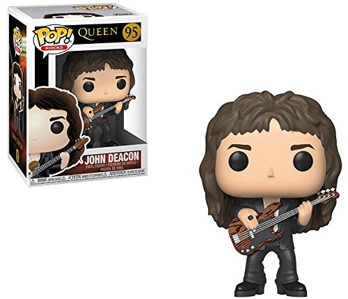 POP Queen - John Deacon Funko Pop Vinyl Figure (Bundled with Compatible Pop Box Protector Case), Multicolored, 3.75 inches