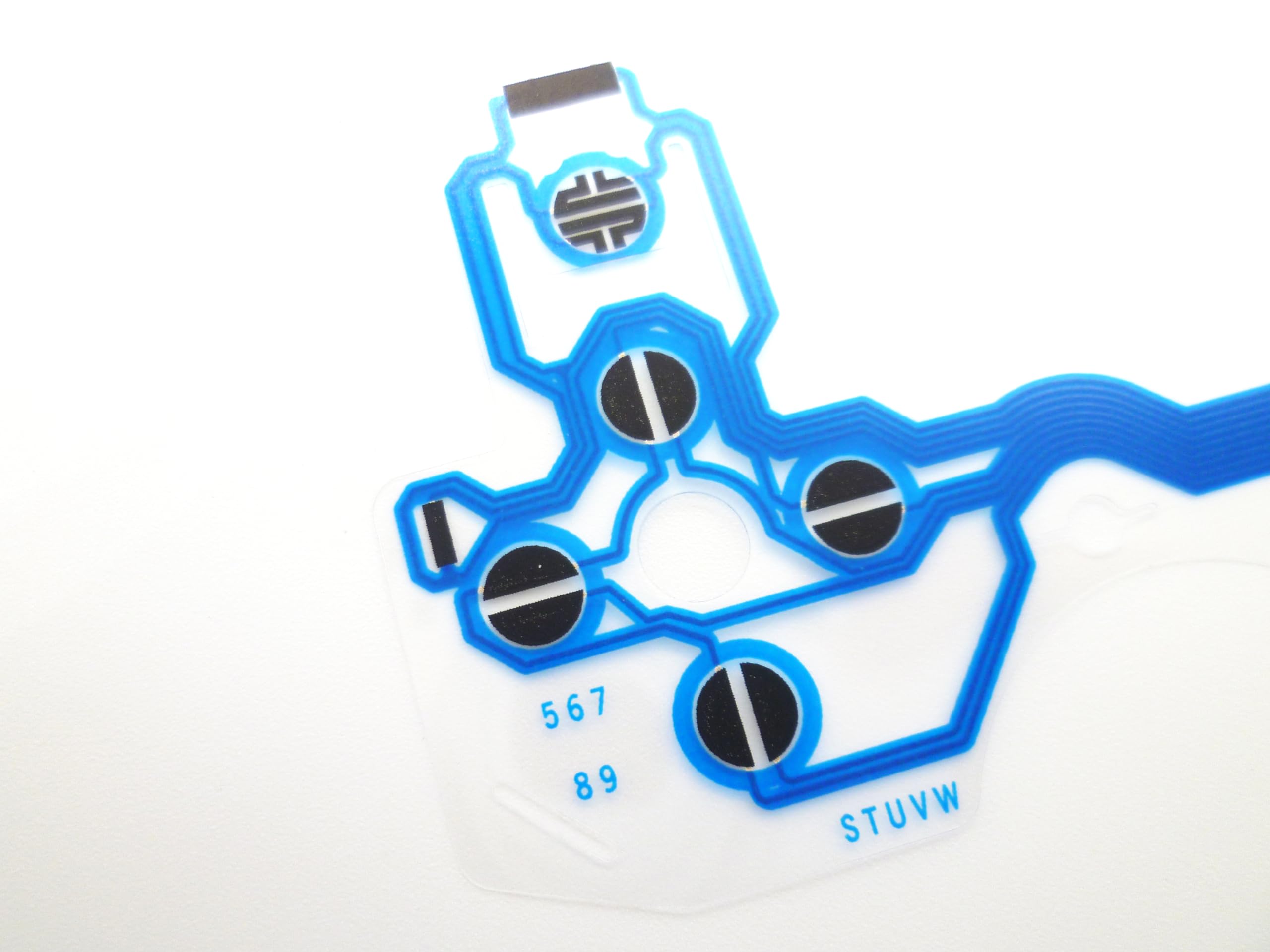 LeHang 2X Conductive Film Keypad Flex Cable Buttons Ribbon PCB Circuit Board Replacement Compatible with Sony Play Station 4 PS4 Dualshock 4 Pro Slim Controller (JDS-001/011) Blue