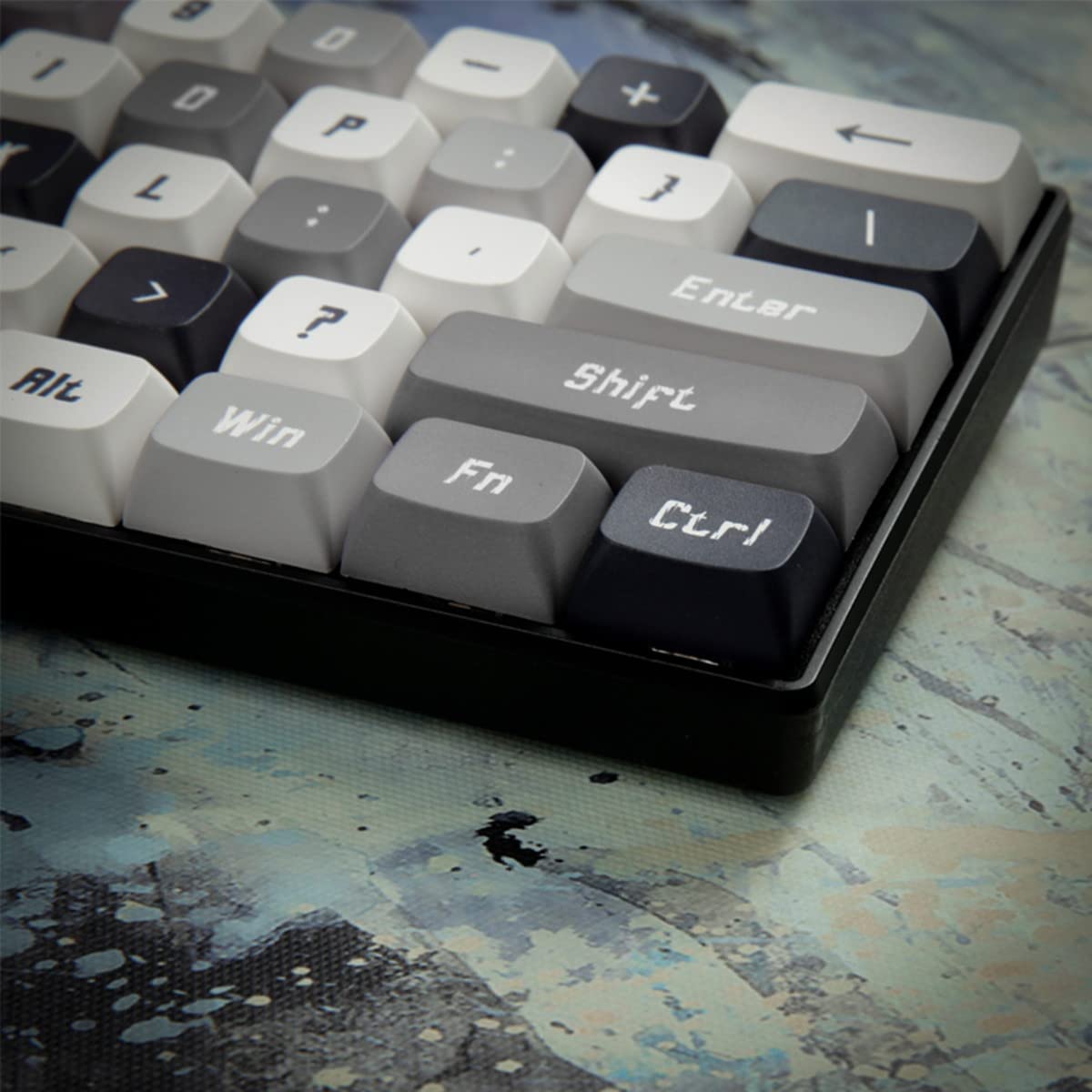 ZMX Retro Checkerboard Grid Theme keycap PBT Dye-Sublimation Custom Keycap, XDA Profile Personalized 125 Keycaps Set for MX Switch Mechanical Gaming Keyboard Accessory Keycap Set DIY(only keycap!)