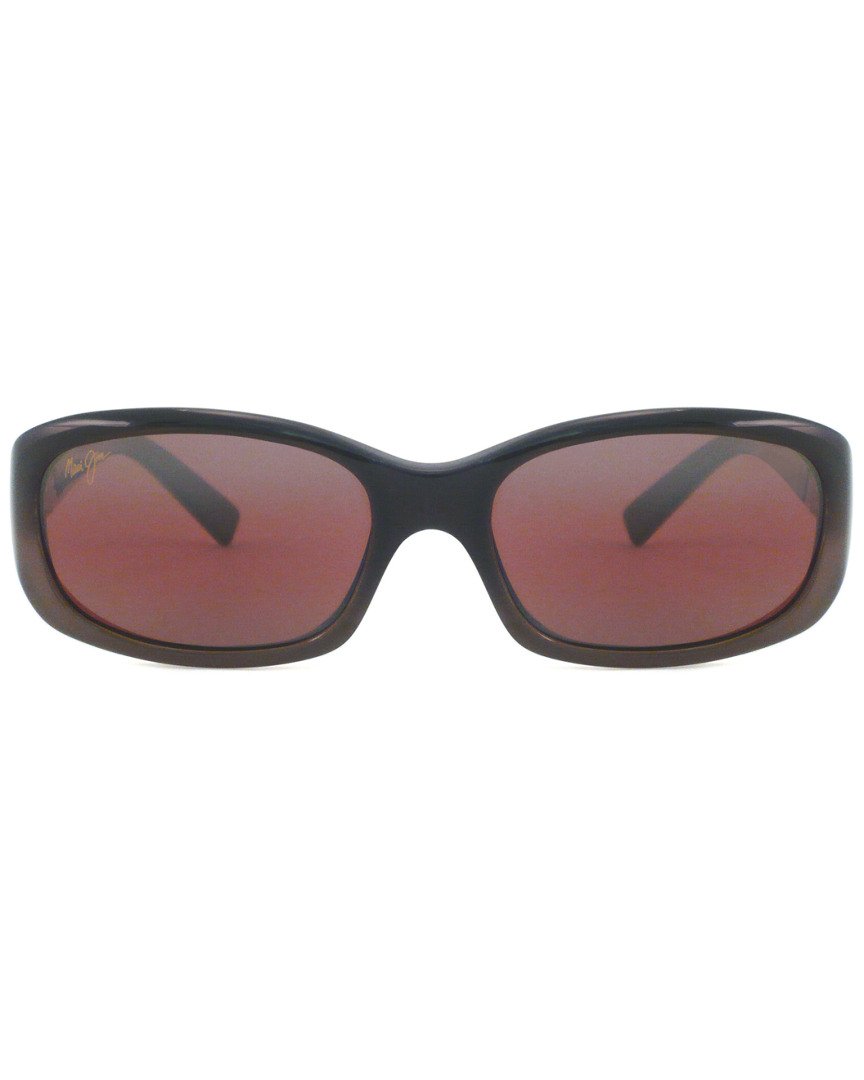 Maui Jim Women's Punchbowl Polarized Rectangular Sunglasses, Chocolate Fade/Maui Rose®, Small
