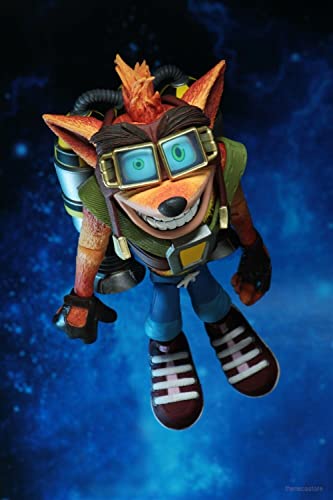 NECA - Crash Bandicoot 7" Scale Action Figure ? Deluxe Crash with Jetpack