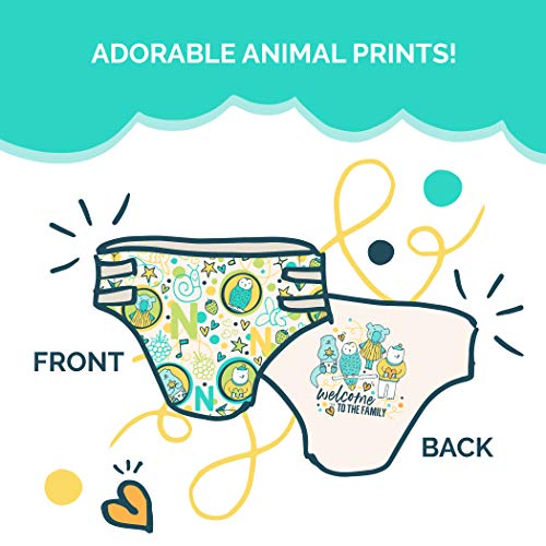 Seventh Generation Baby Diapers for Sensitive Skin, Animal Prints, Size 0 Newborn, 36 count