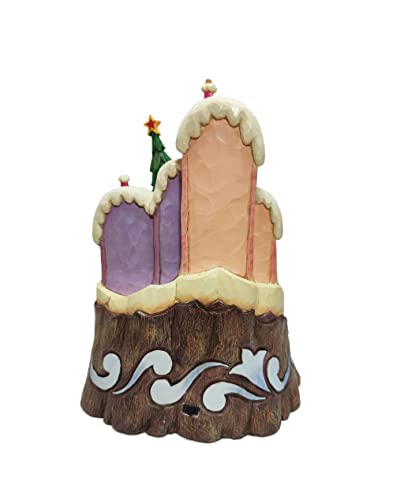 Enesco Jim Shore Dr. Seuss The Grinch Carved by Heart Lit Figurine, 8.86 Inch, Multicolor, Green