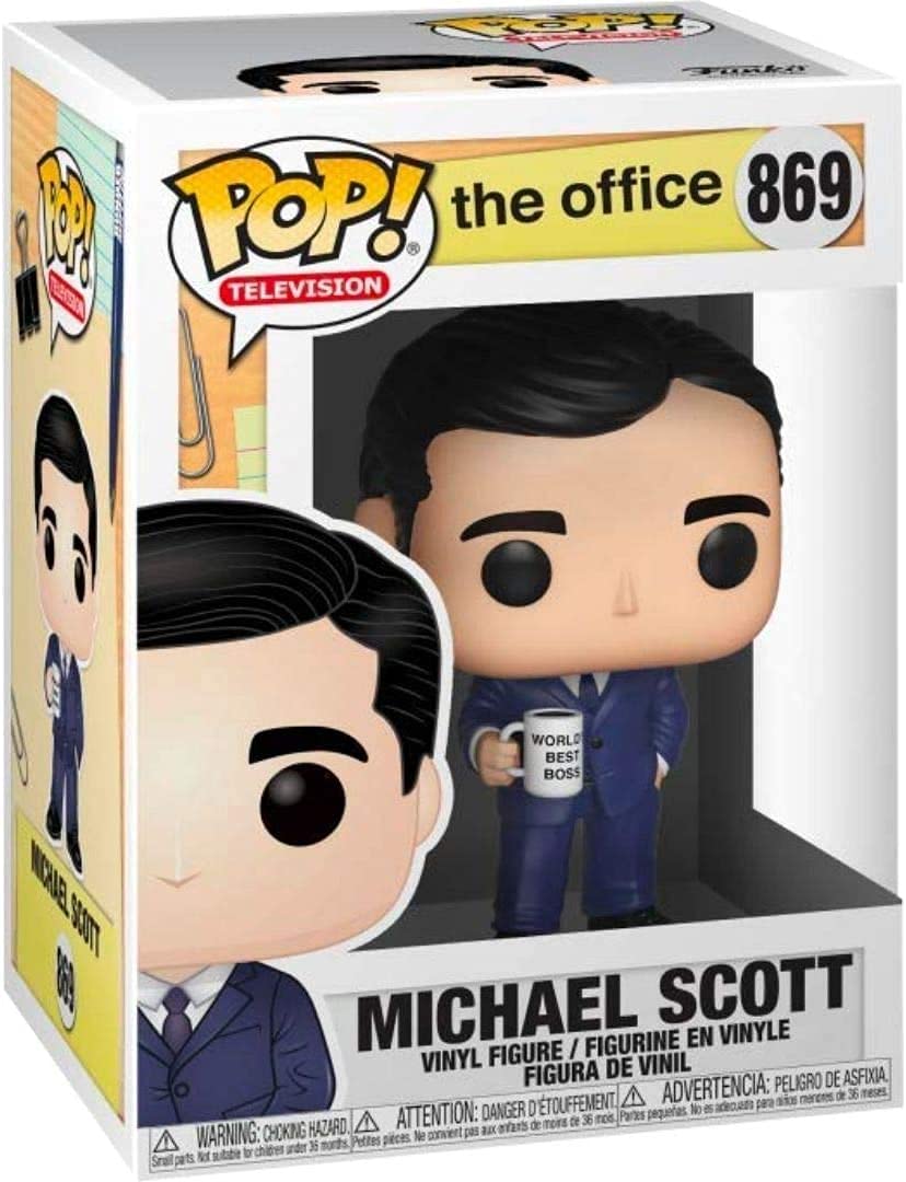 POP The Office - Michael Scott Funko Pop! Vinyl Figure (Bundled with Compatible Pop Box Protector Case), Multicolored, 3.75 inches