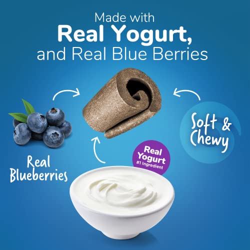 Fruitables Real Yogurt Treats β Roll-Up Dog Treats β Blueberry Flavor β Natural Ingredients β 12 Ounces