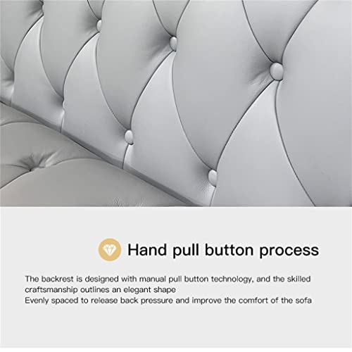 GPPZM Soft Leather Gold Steel Legs House Upholstered Sofa Living Room Lounge Chair Sofa Villa Furniture