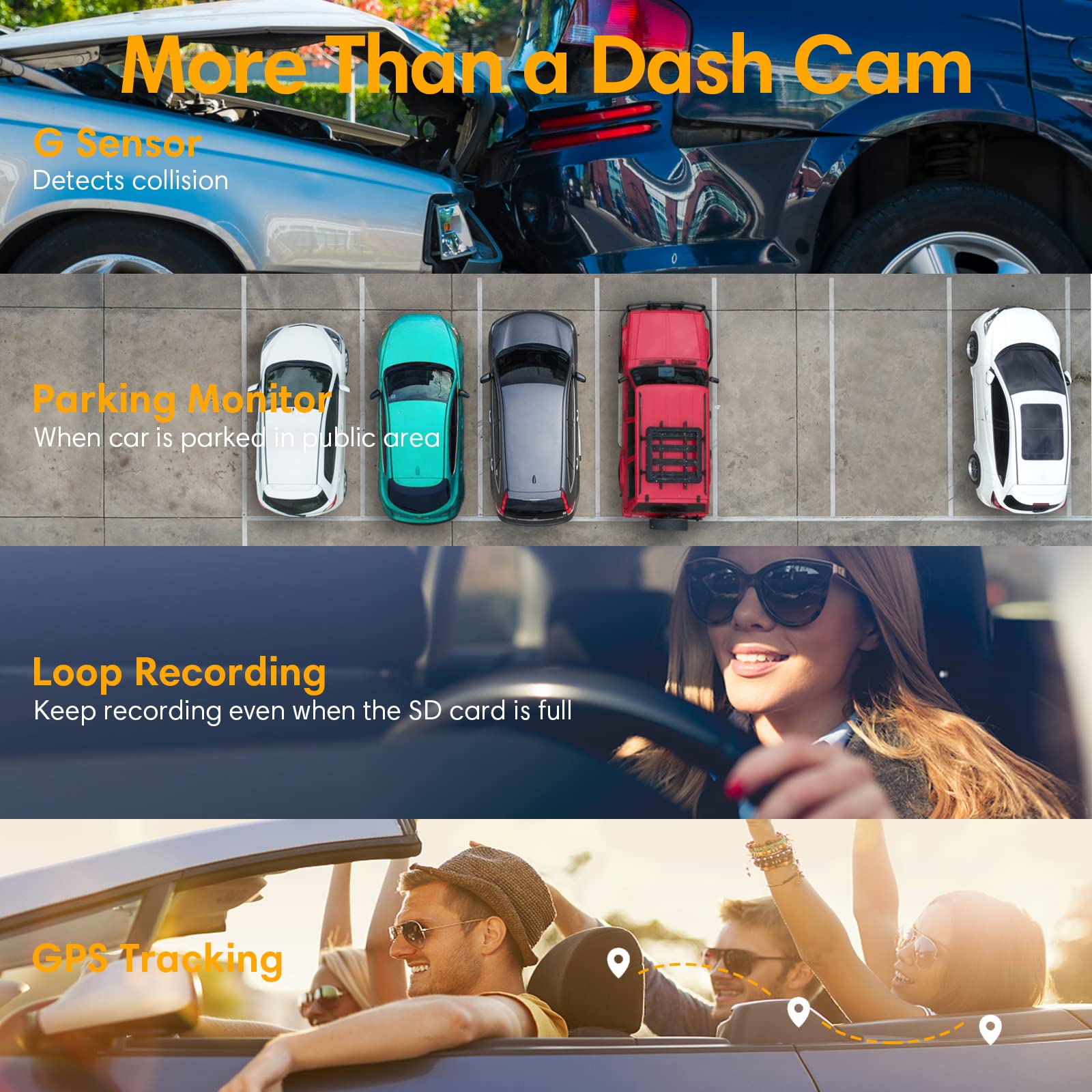 CARCHET 2.5K 12" Mirror Dash Cam - 1440P HD Rearview Mirror Camera, Smart Rear View Mirror, Front and Rear Camera, Night Vision, Sony Starvis Sensor, Touch Screen, Parking Assistance, GPS, G Sensor