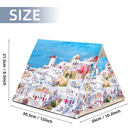 enheng Small Pet Hideout Beautiful Greek Architecture Santorini Volcano Cyclades Caldera Island Hamster House Guinea Pig Playhouse for Dwarf Rabbits Hedgehogs Chinchillas