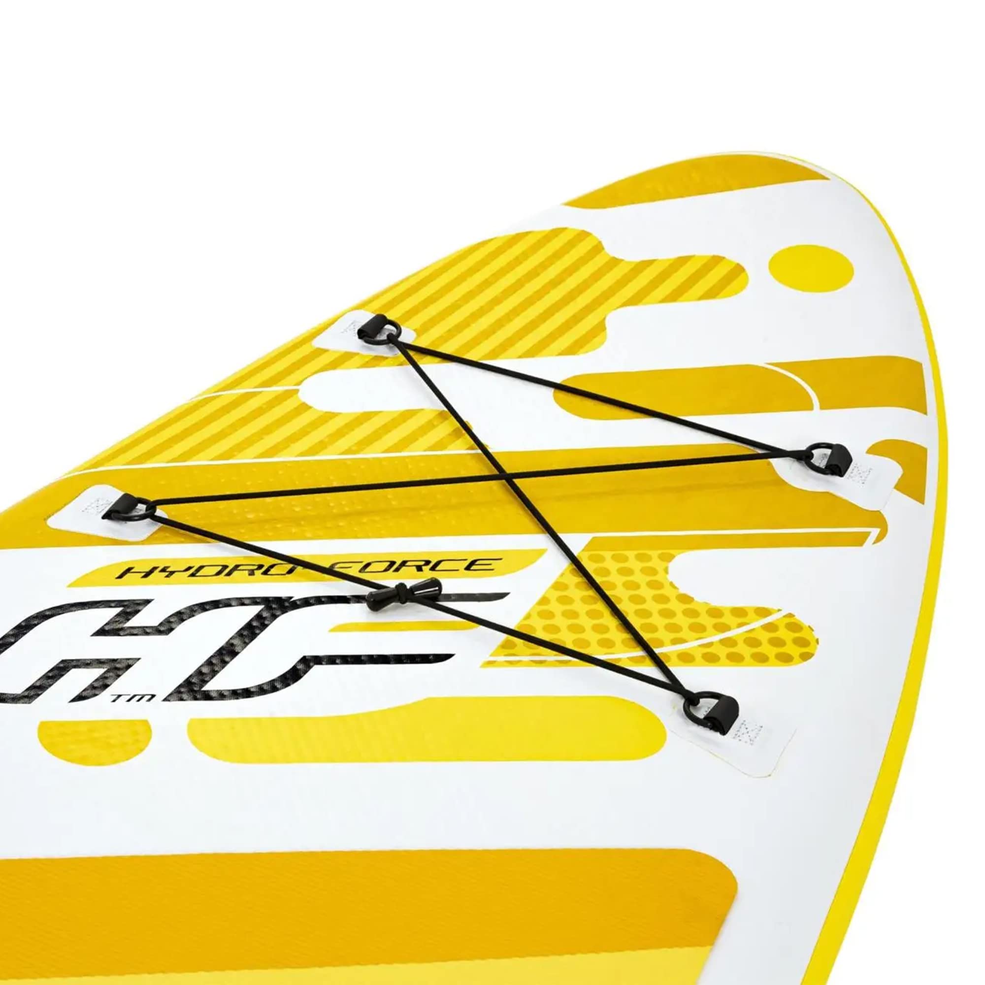 Bestway Stand-up Paddleboard Water Sport Set, 9' Inflatable Aqua Journey with Adjusting Paddle, Hand Pump, Coiled Leash, Backpack, Orange