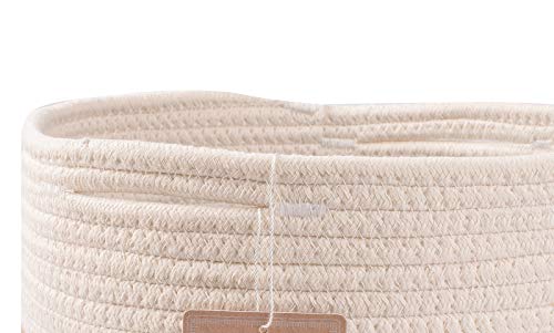 CubesLand Woven Baskets for Organizing /Storage 11x11'' for Cube Storage Organizer/Shelves,Cube Shelves Cloth Closet Basket Bins, Rope Storage Bins 4 Packs Off White