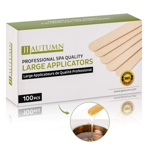 Wooden Wax Sticks for Hair Removal 100 Pcs Large Wood Popsicle Sticks for Waxing Tongue Depressor Wood Stick Wood Craft Supplies 6 Inch Wax Applicator