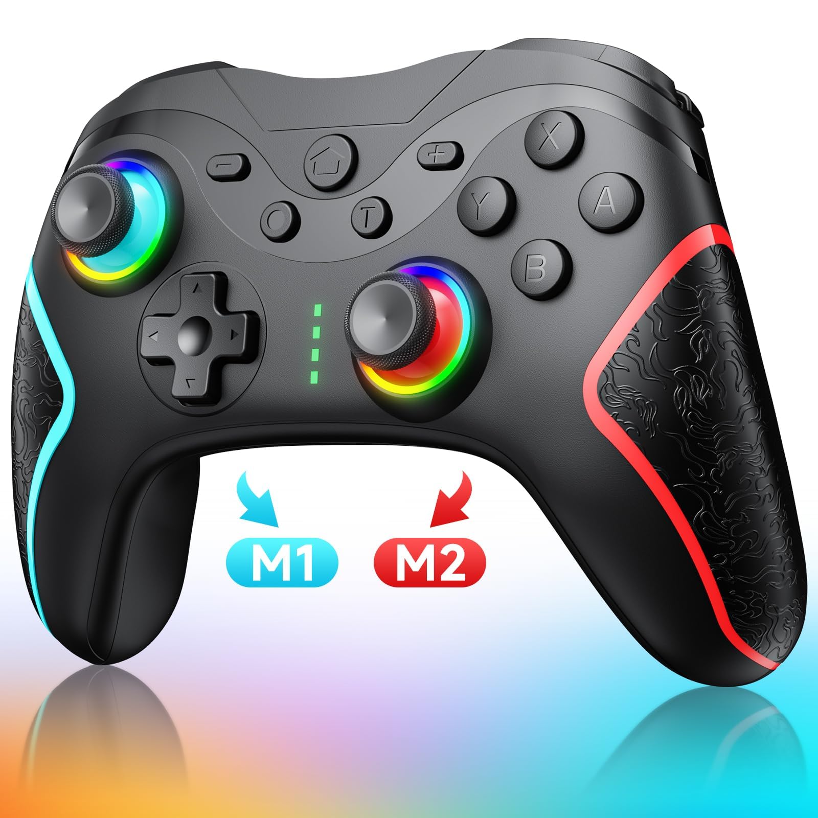 Bidfoce Controller for P4 Remote Control Compatible with Playstation 4/Slim/Pro, Wireless Gaming Controllers with Double Vibration