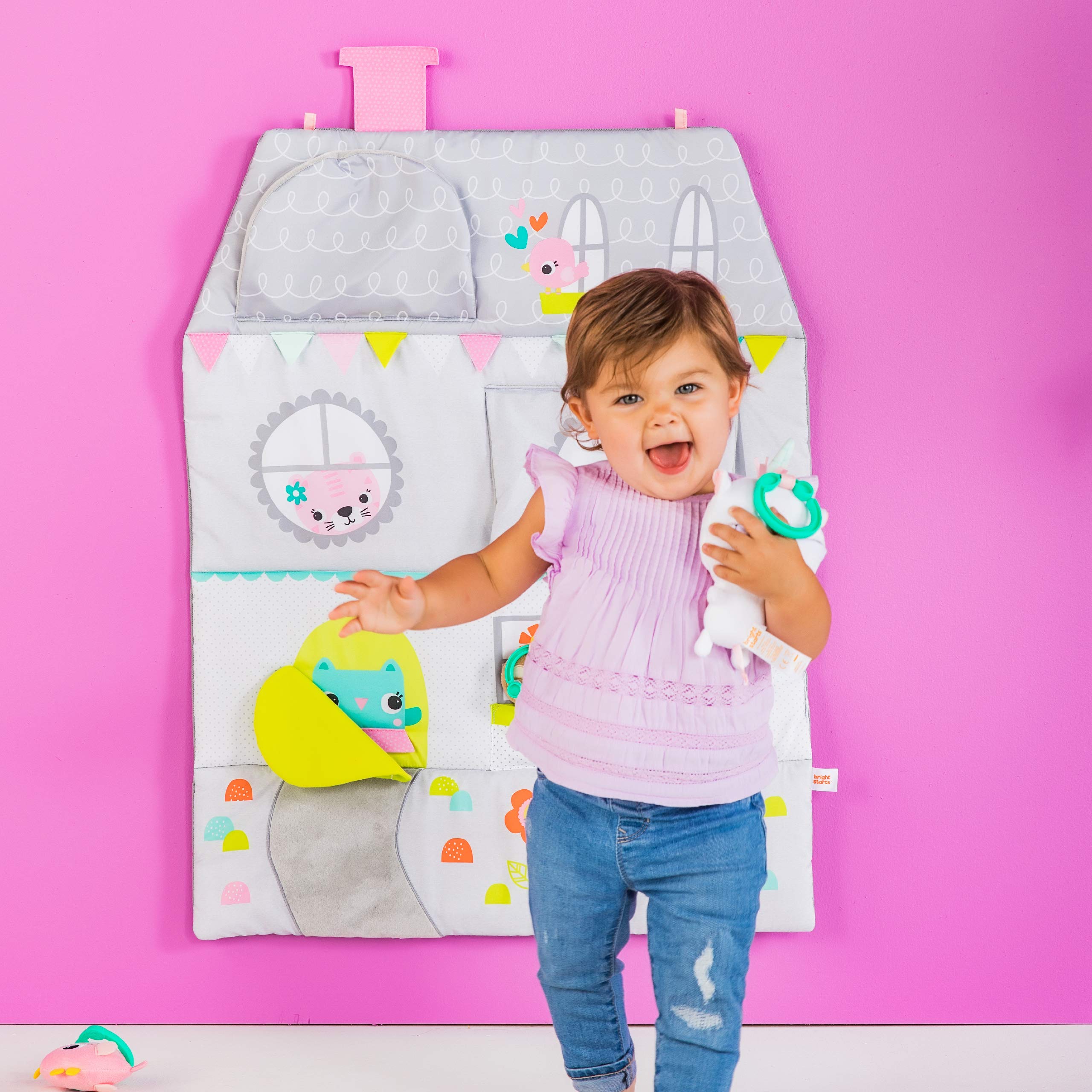 Bright Starts Floors of Fun Activity Gym & Dollhouse, Newborn +