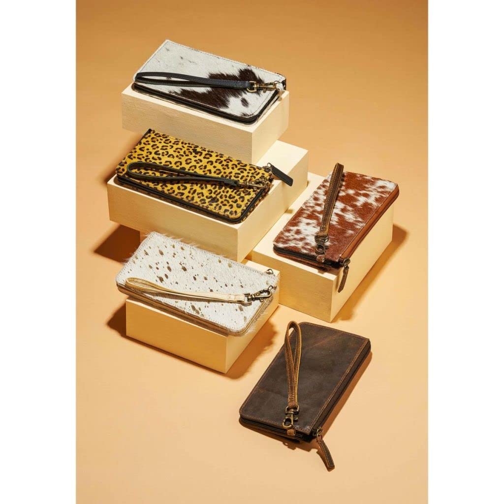 Mesmerizing Monochrome Leather and Hairon Wallet