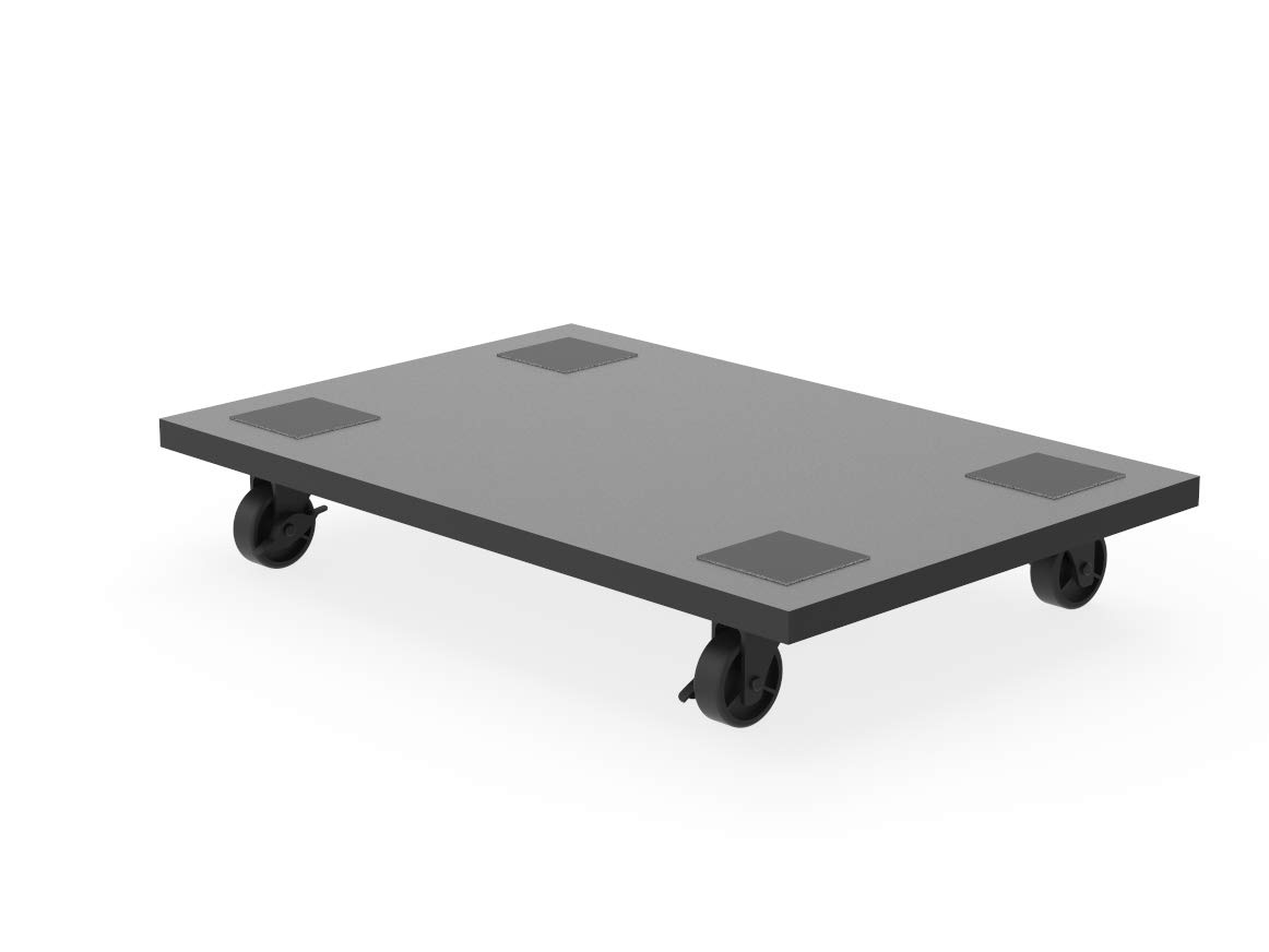 FixtureDisplays® General Purpose Dolly Load Capacity 200 lbs, 24" X 16",Black 18476-NPF
