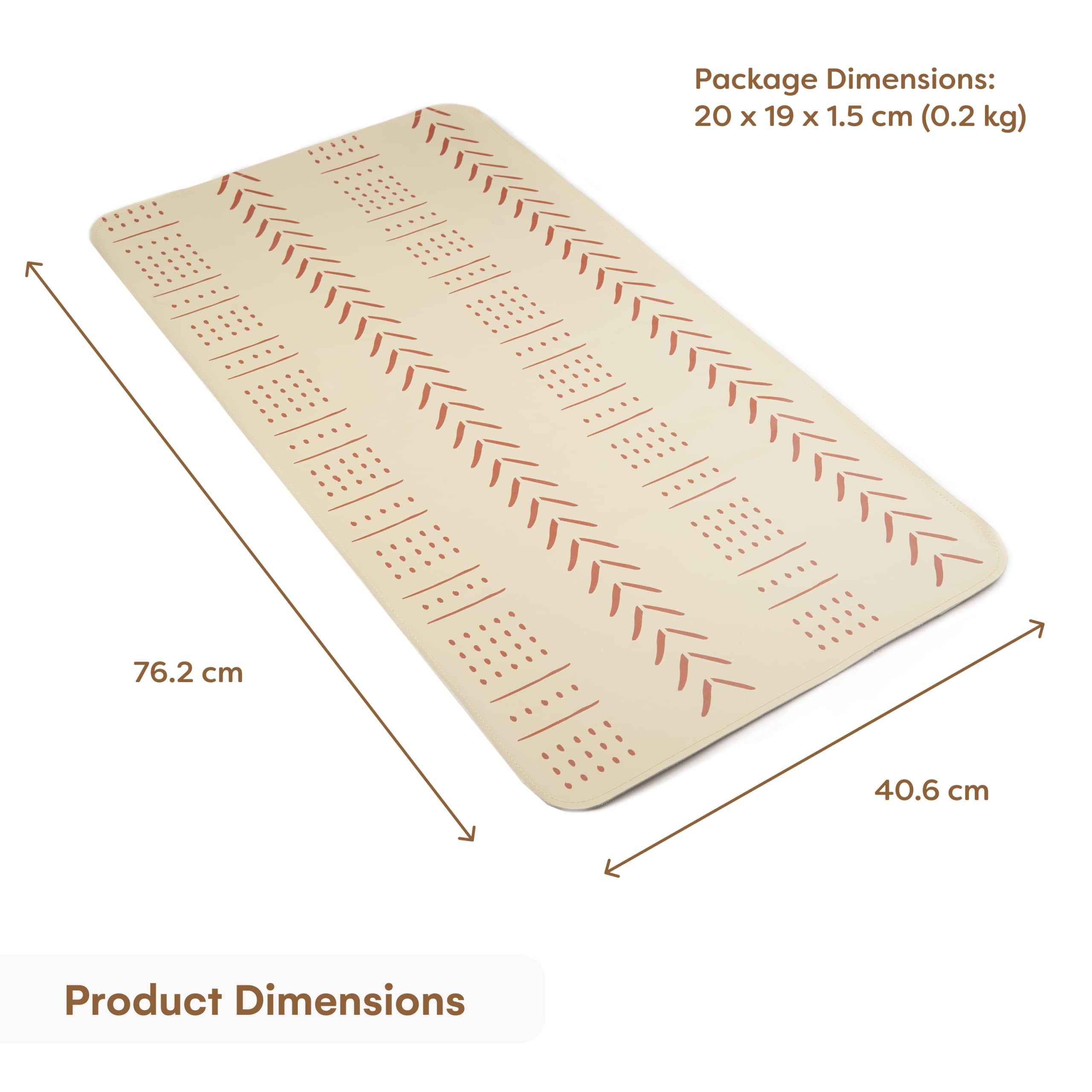 CHILDLIKE BEHAVIOR Vegan Leather Baby Changing Pad- Wipeable Portable changing Pad for Babies- Perfect for Travel- Foldable and Waterproof changing mat - Breathable and Gentle on Babys Skin-Grey 16x30