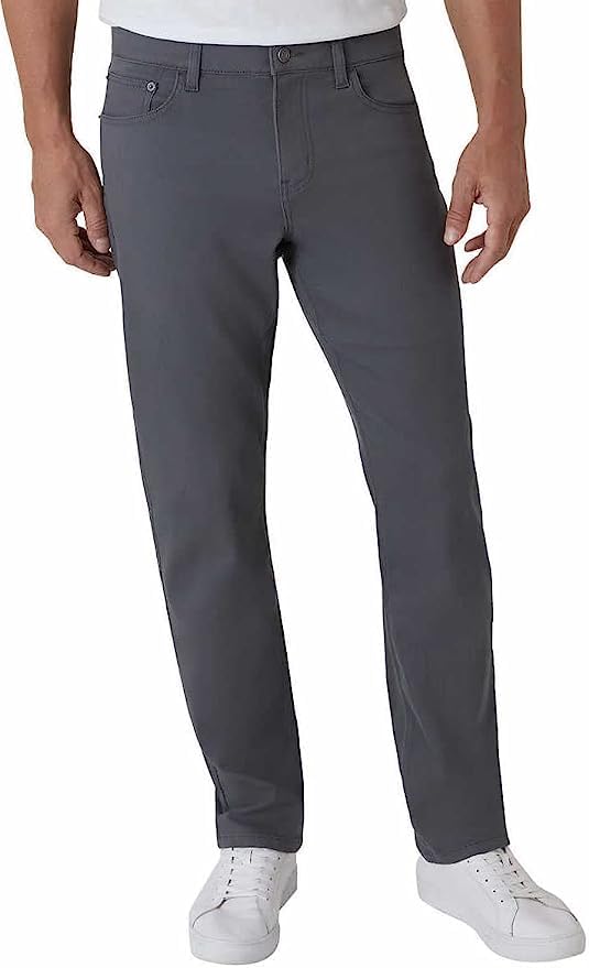 IZOD Mens Mid-Weight Comfort Stretch Knit Denim 5 Pocket Pant (as1, Waist_Inseam, Numeric_34, Numeric_32, Gray23)