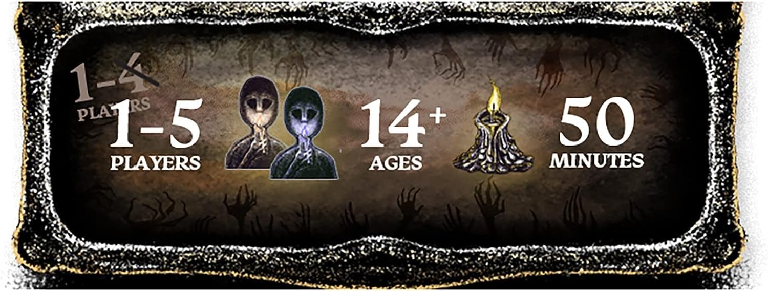 The Night Cage by Smirk and Dagger, a Spooky Cooperative Strategy Game, 1-5 Players Lost in a Dark Maze with only a Candle, Fun Horror Themed Tile Laying and Perfect for Game Night, Adults, Teens 14+