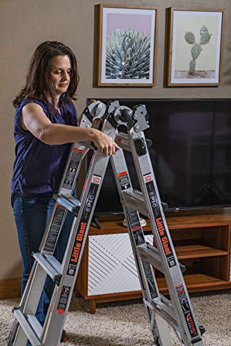 Little Giant Ladders, Epic, M17, 17 foot, Multi-Position Ladder, Aluminum, Type 1A, 300 lbs weight rating, (16817-818)
