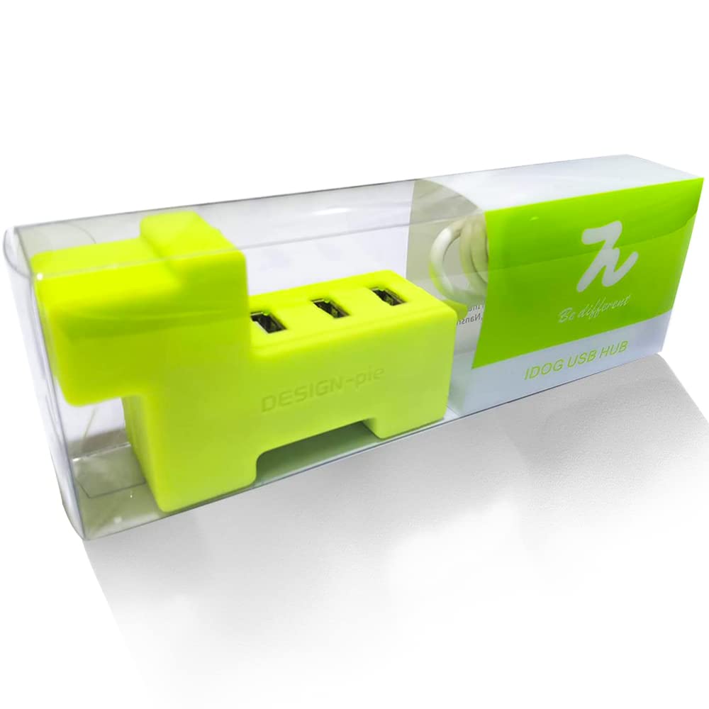 Deign-Pie iDOG 4-Port USB 2.0 Hub,Data Transfer USB Hub 2ft Cable Length Applicable for Mac, PC, Xbox One, PS4, PS5, iMac, Surface Pro, XPS, Laptop, Desktop, Flash Drive, Mobile HDD,Mouse