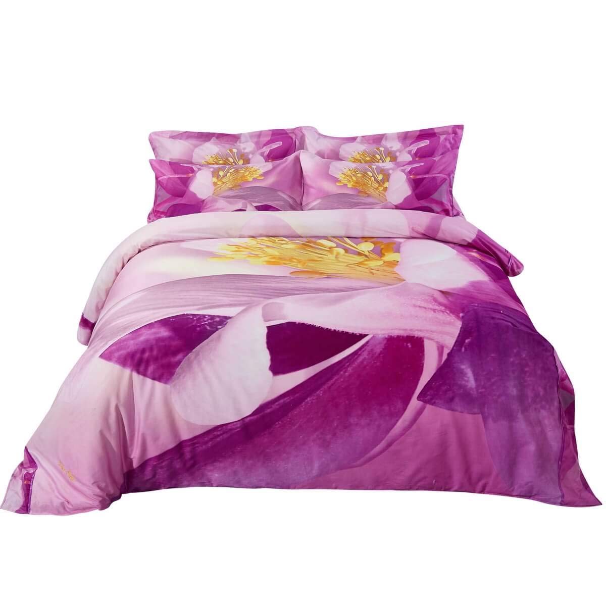 Dolce Mela DM703K Duvet Cover Set, King, Puple