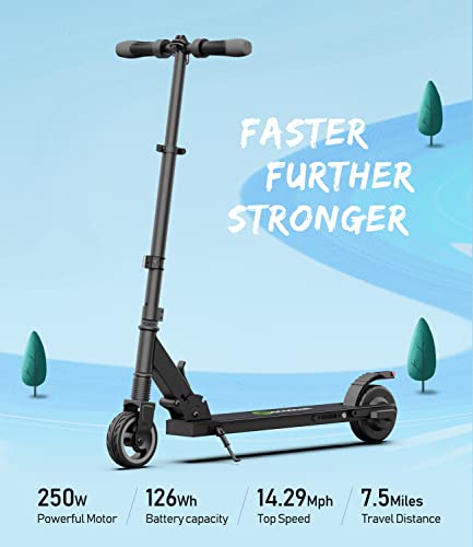 MEGAWHEELS Electric Scooter Height Adjustabe Folding,Up to 5~7.5 Miles Long Range and 14.3 MPH Portable Folding Commuting Scooter for Boys and Girls with Double Braking System