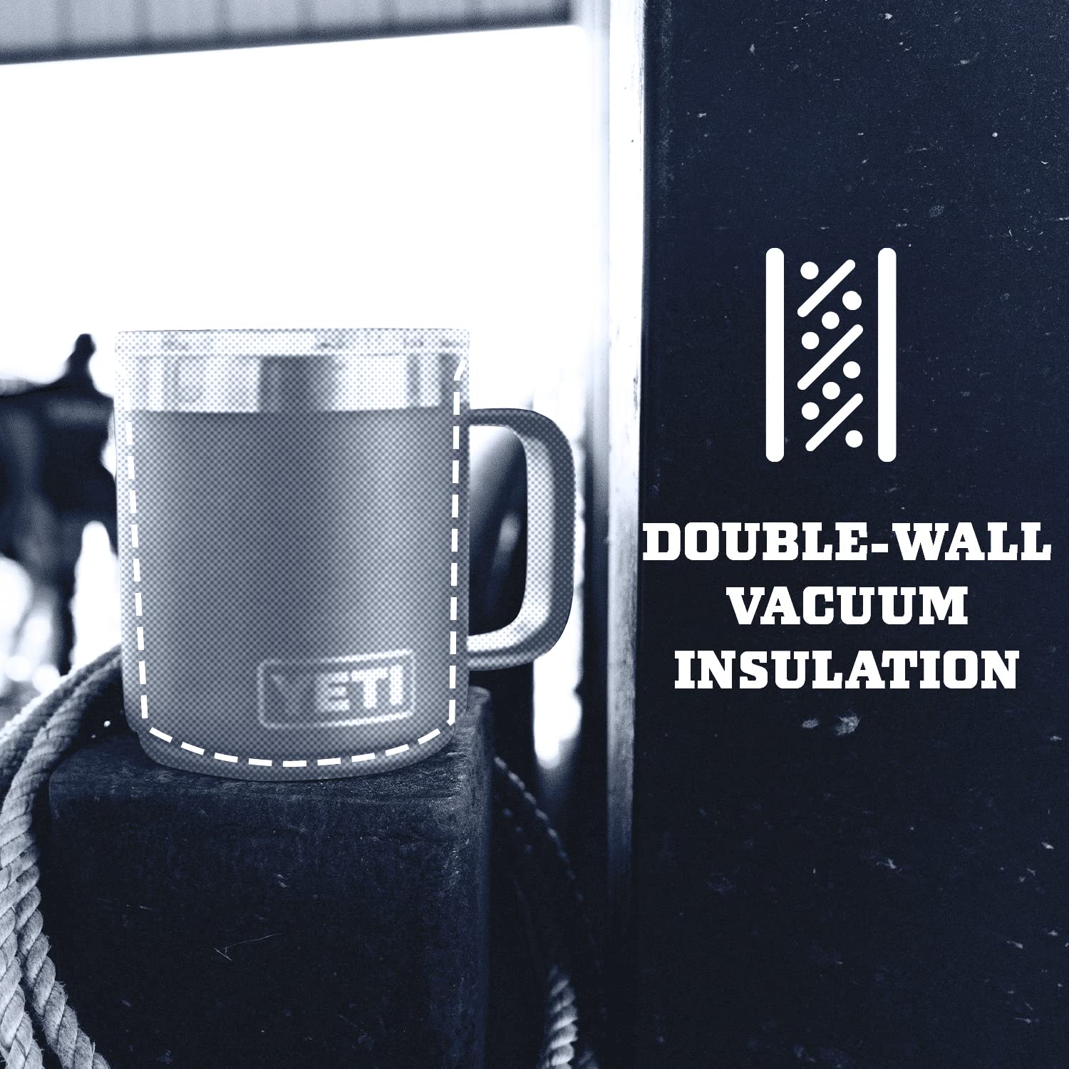 YETI Rambler 10 oz Stackable Mug, Vacuum Insulated, Stainless Steel with MagSlider Lid, Bimini Pink