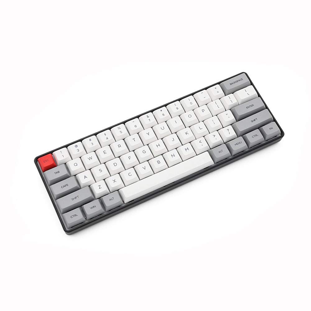 MDYYD Mechanical Gaming Keyboard Backlight Mechanical Gaming Keyboard 60% 61 Keys NKRO Gateron Wired Computer Keyboard (Color : White, Size : Red Switch)
